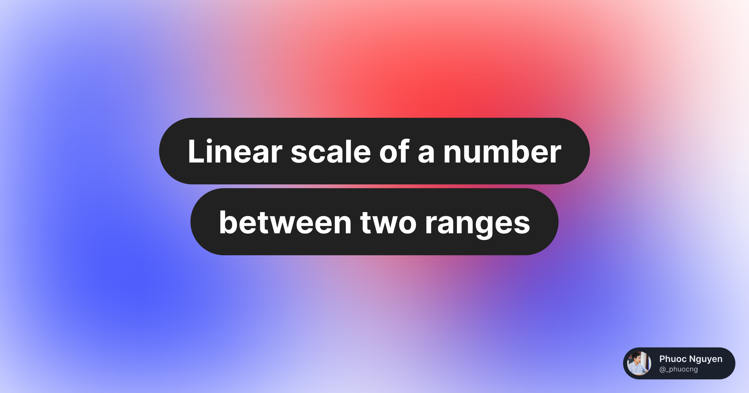 Linear scale of a number between two ranges — Phuoc Nguyen Linear scale of a number between two ranges — Phuoc Nguyen